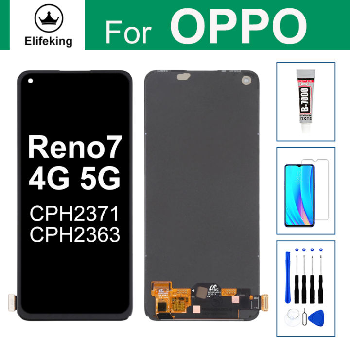 คุณภาพสูงสำหรับ OPPO Reno7 4G 5G CPH2363ชิ้นส่วนจอสัมผัสแอลซีดีของ ...