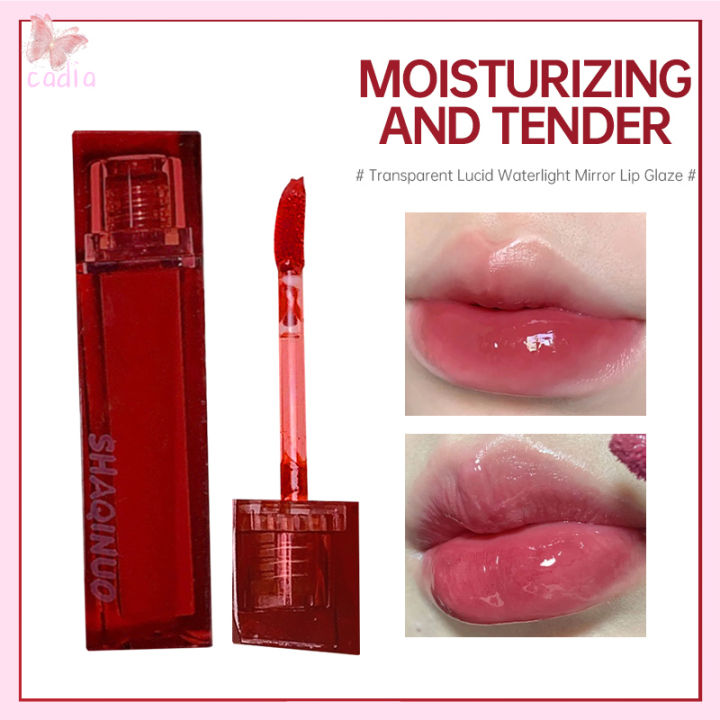 cadia🔥 Cermin Air Gloss Permukaan Bibir / Lipstik kaca bening / Lip ...