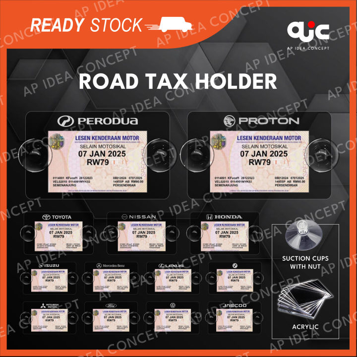 Roadtax Holder for Multiple Car Brands | Premium Road Tax Sticker ...