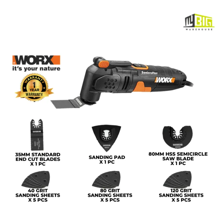 WORX WX-679 250W UNIVERSAL HYPERLOCK OSCILLATING MULTI-TOOL - SONICRAFTER (UNIVERSAL HYPERLOCK ...