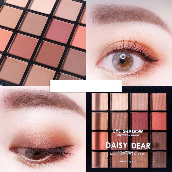 DAISY DEAR Eyeshadow Palet 16 Warna Eyeshadow Waterproof Untuk Harian ...