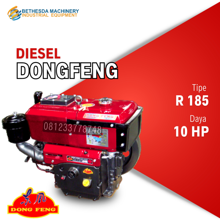 Mesin Diesel Penggerak 10 HP / 10 PK Mesin Dongfeng Diesel 10 PK R185 ...