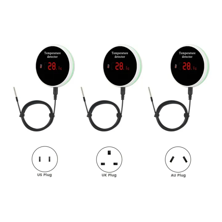 Tuya WiFi Temperature Sensor External Probe Remote Monitor Alarm Indoor ...