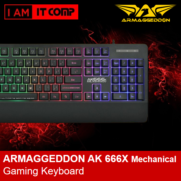 ARMAGGEDDON AK-666X Kalashnikov Full Size 8-Color Membrane Gaming ...