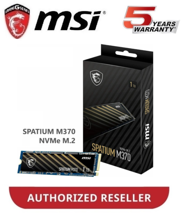 MSI SPATIUM M370 NVMe PCIe Gen3x4 M.2 SSD | Lazada