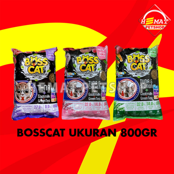 Makanan Kucing Boss Cat Food Adult Kitten 800 Gram Fresh Pack | Lazada ...