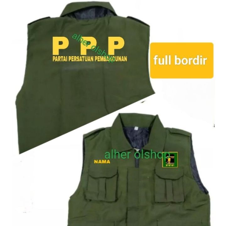 rompi partai PPP bahan drill dan Ripstok rompi PPP rompi partai ...
