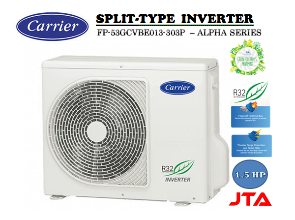 CARRIER ALPHA INVERTER WALL MOUNTED TYPE SPLIT TYPE AIRCON 1.5HP ...