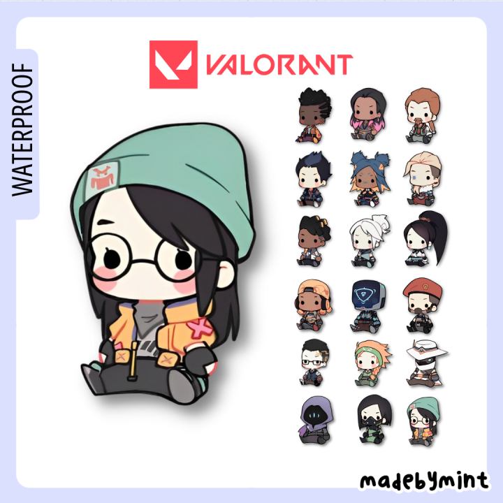 Valorant Waterproof Stickers | Aquaflask | Laptop & Phone | Madebymint ...