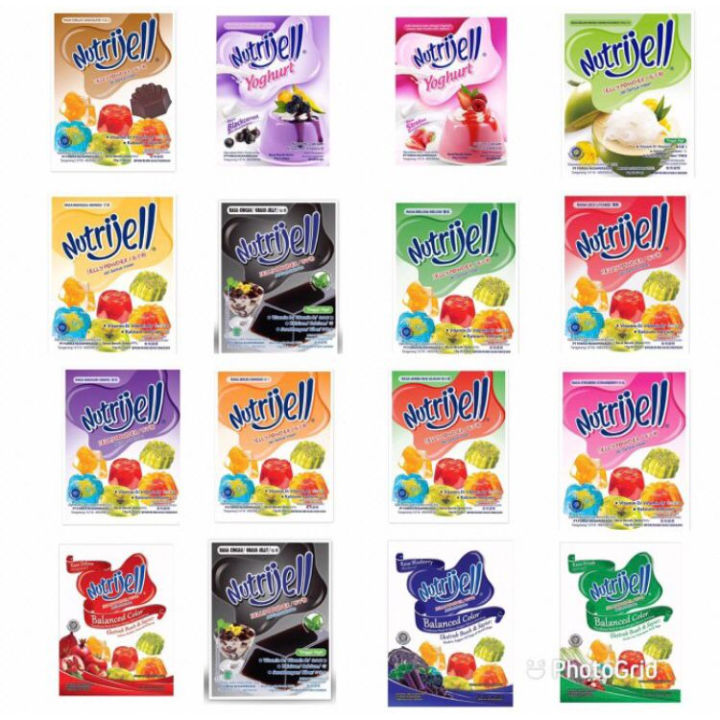 Nutrijell Jelly Powder (Multiple Flavor/ Yoghurt Flavor/ Balanced Color ...