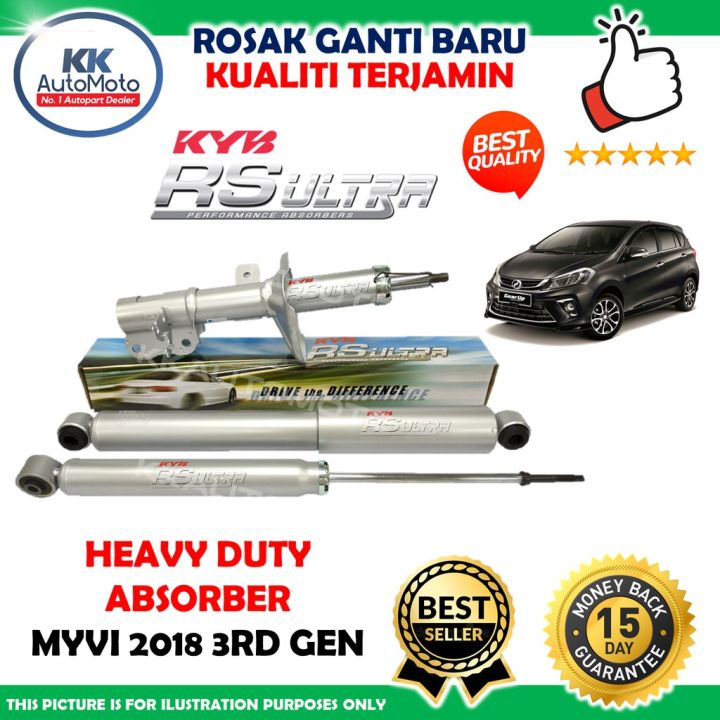 Original Set KYB Ultra RS Performance Absorber Perodua Myvi 2018 3rd ...