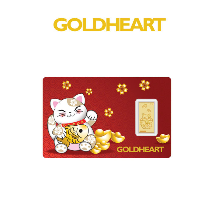Goldheart 999 Gold 0.1G Fortune Cat Gold Bar | Lazada Singapore