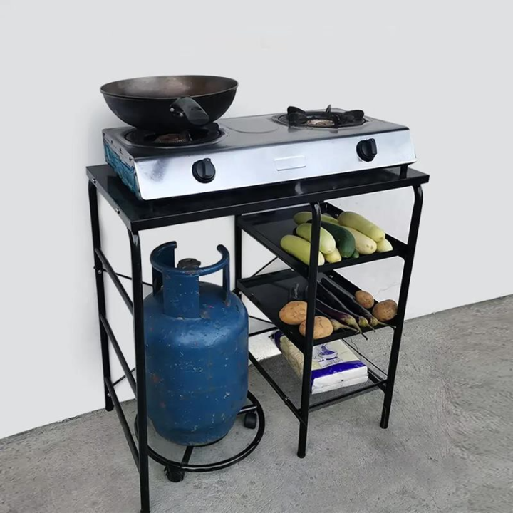 All Metal Gas Stove Stand with LPG roller KGS 124 Kitchen Stand ...