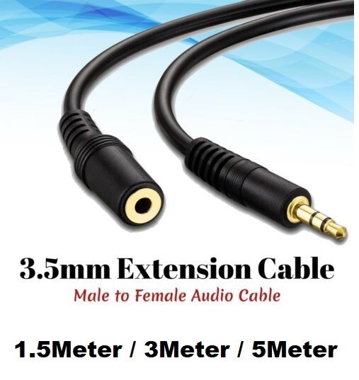 Audio Extension Cable 3.5mm (Male) to 3.5mm(Female) - 1.5meter / 3meter ...