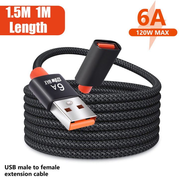 6A USB 3.0 Extension Cable Female To Male Extender Cord High Speed ...