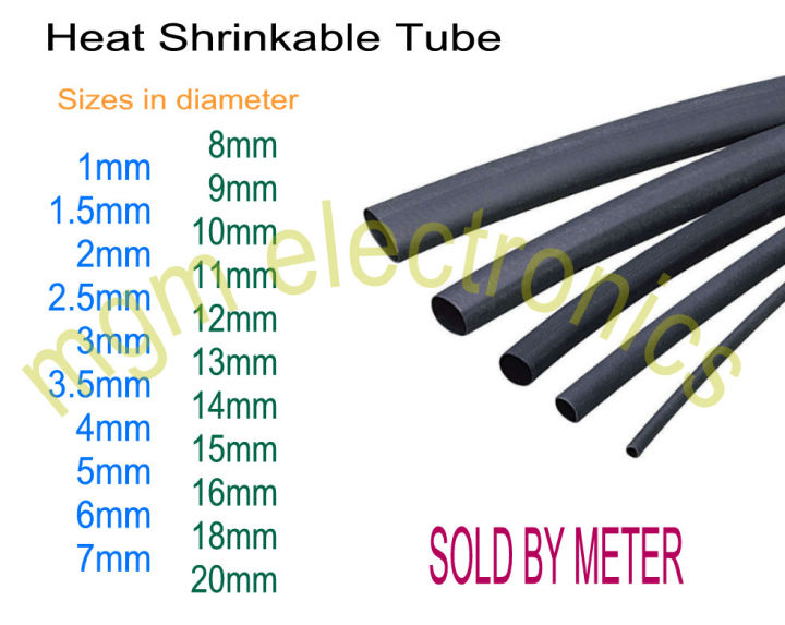 1METER Heat Shrink Tube, Durable Heat Shrinkable Tubing for wire, 11MM to 20MM | Lazada PH