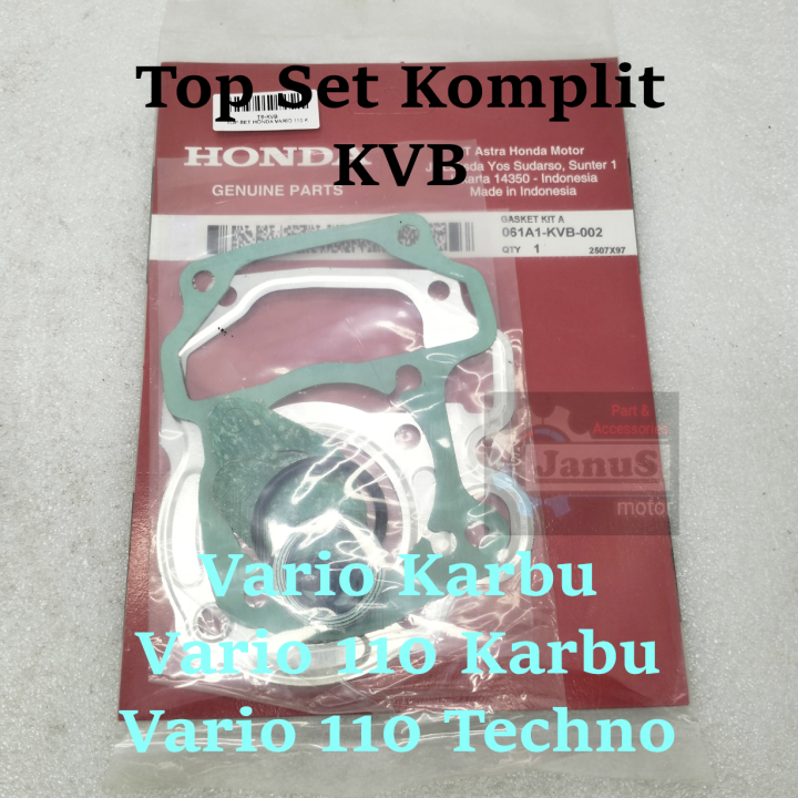 Paking Top Set KVB HONDA VARIO 110 KARBU TECHNO KUALITAS ASLI ORIGINIL ...