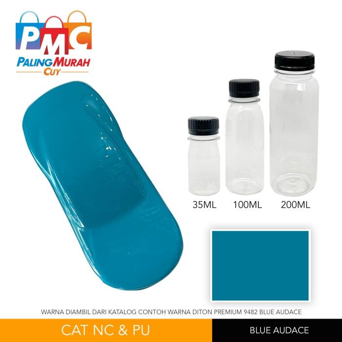 Cat NC PU Blue Audace Vespa Colour | Sample Warna Diton Premium 9482 ...