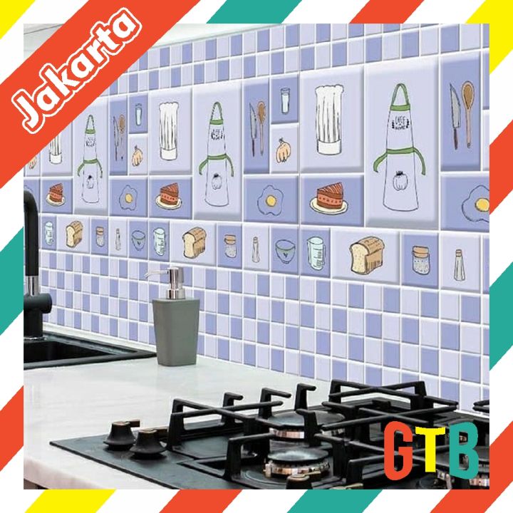 GTB Wallpaper Sticker Dapur Anti Air / Sticker Dinding Minyak 60Cm x ...
