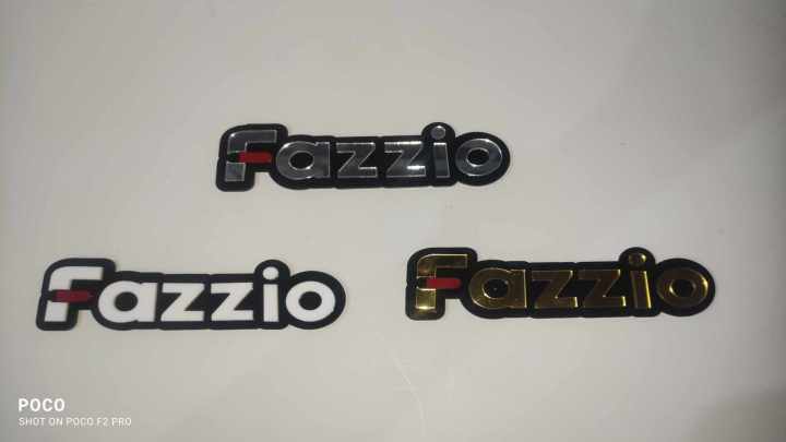 2pcs FAZZIO EMBLEM 125 FAZZIO LOGO Embossed Not FAZZIO Sticker FAZZIO ...