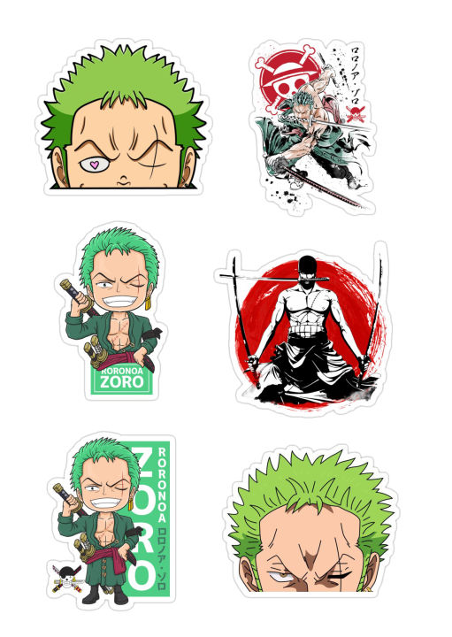 One Piece Zoro Sticker Set Of 6s Lazada Ph