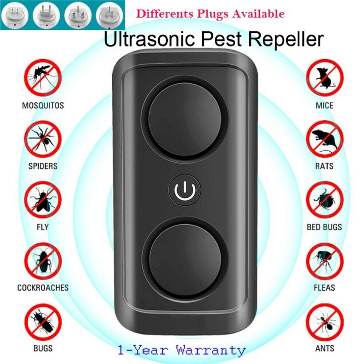 Electronic Ultrasonic Pest Repeller Pest Control Multi-Functional Mosquito Ultrasound with 2 ...