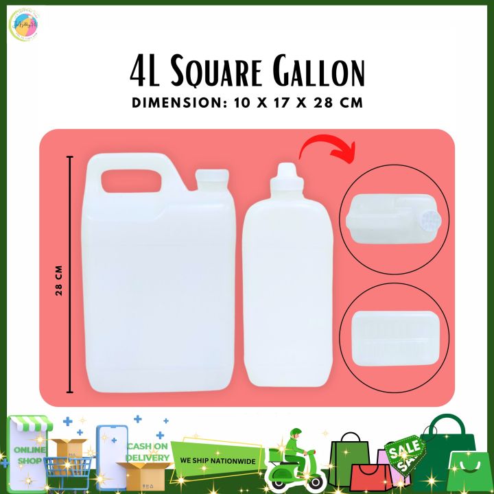 NEW! 3.5L ROUND GALLON/4L SQUARE GALLON/GALLON/PLASTIC GALLON/GALON/3 ...