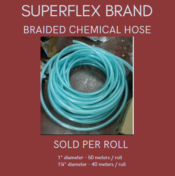 Superflex Brand Braided Hose Chemical Hose Sold Per Roll 1" and 1¼ ...