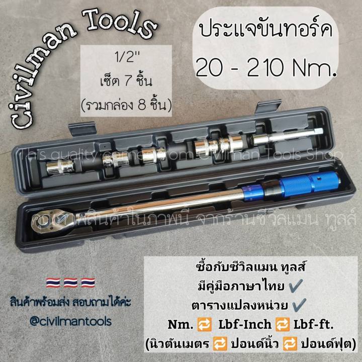 ประแจทอร์ค 2.0- 24.0 Nm. 1/4“ , ประแจทอร์ค 20.0- 210.0 Nm. 1/2“ ปรับ ...