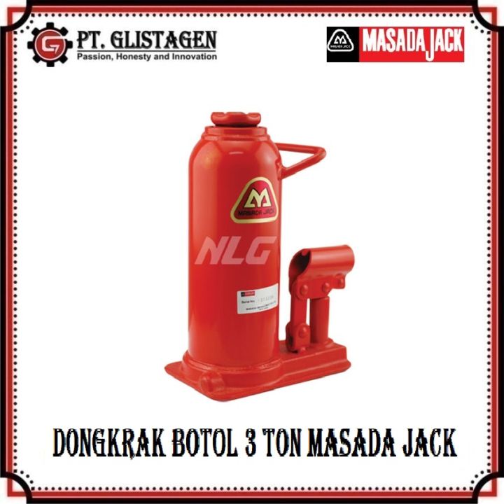 Dongkrak Botol MASADA JACK 3 Ton Mobil / Hydraulic Bottle Jack 3Ton ...