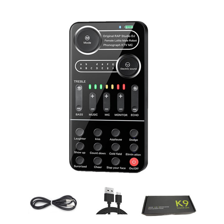 K9 Voice Changer Mini Multiple Audio Effect Bluetooth-Compatible Sound ...
