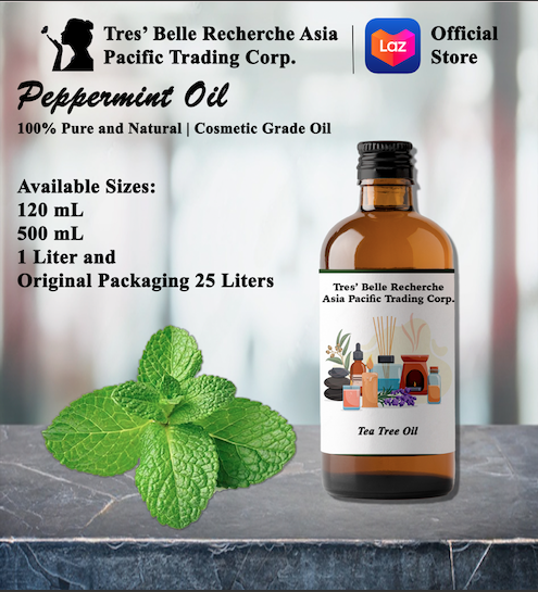 Peppermint Oil | 100% Pure & Natural | Cosmetic Grade | 120ml, 500ml and 1 Liter | Lazada PH
