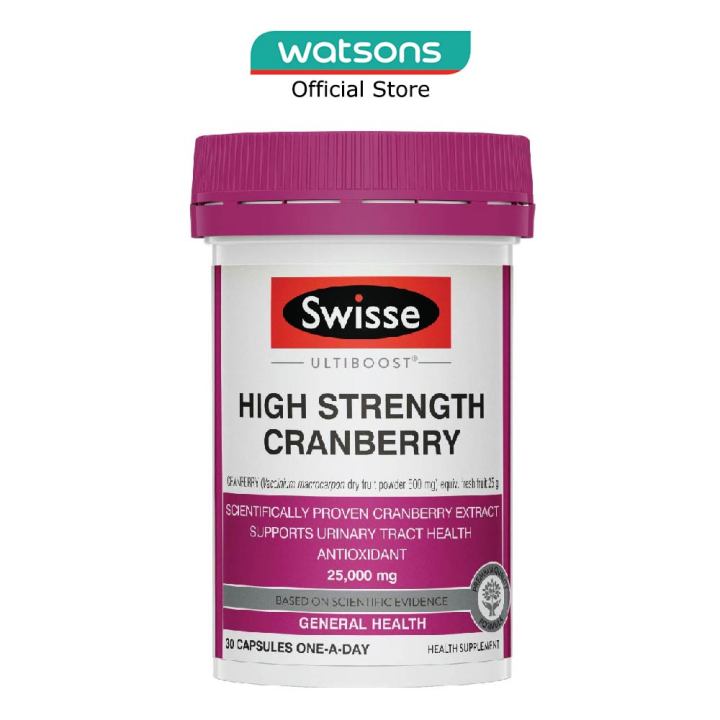 SWISSE Ultiboost High Strength Cranberry Capsule (Support Urinary Tract ...