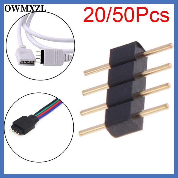 OWMXZL 20/50Pcs Copper Solderless Led Strip Light Terminals 4-Pin ...