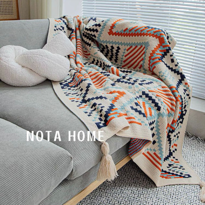 Nordic Style Office Air Conditioning Blanket Knitted Blanket Cover Leg ...