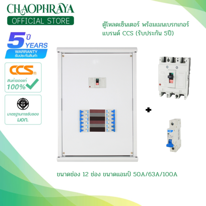 ตู้โหลดเซ็นเตอร์ 3 เฟส 12 ช่อง พร้อมเมน + ลูกเซอร์กิตเบรกเกอร์ Load ...