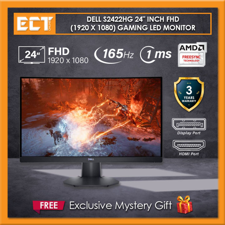 Dell S2422HG 24" Inch FHD (1920 x 1080) Gaming LED Monitor with AMD ...