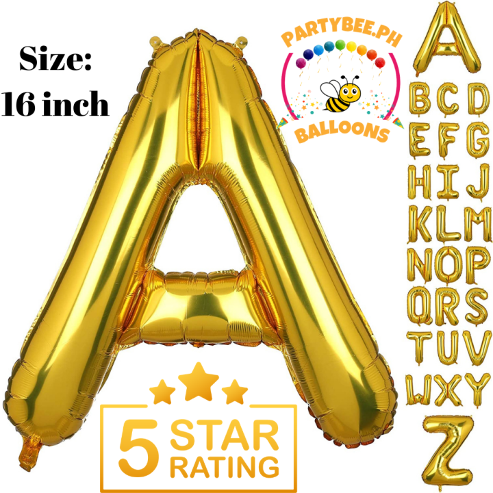 (A-Z) 16inches Gold Letter Balloon Party Supply Party decoration ...