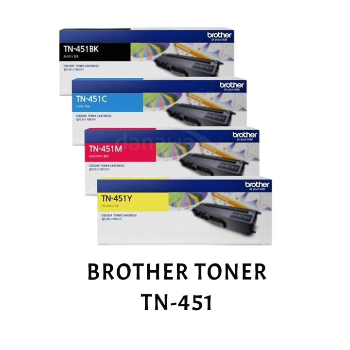 [ORIGINAL] Brother Toner TN-451 TN451 Black Cyan Magenta Yellow ...