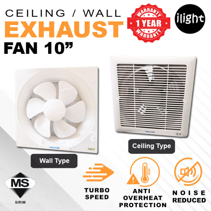 PRESTIGE 10 Inches Wall Ceiling Mounted Exhaust Ventilating Fan 33W 35W ...