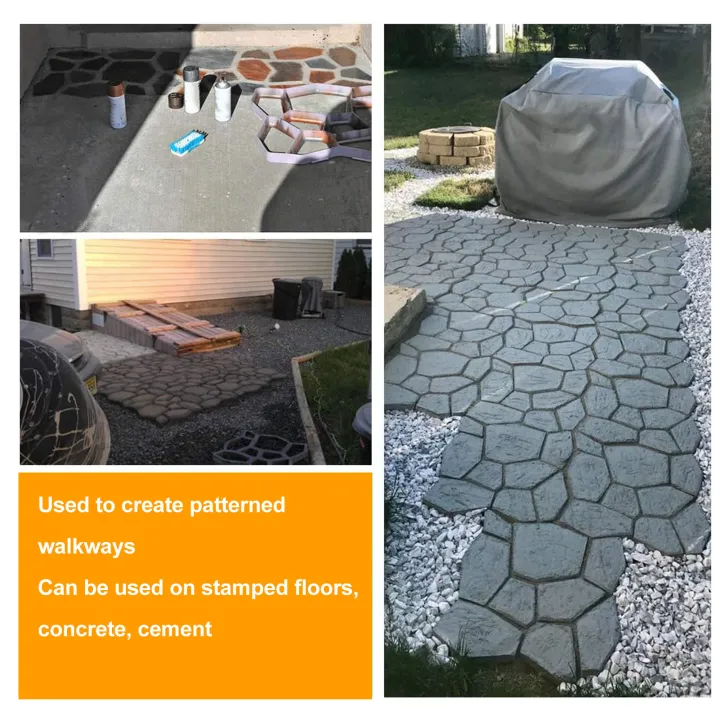 Concrete Forms 40x40cm Reusable Walk Maker Concrete Maker Stepping ...