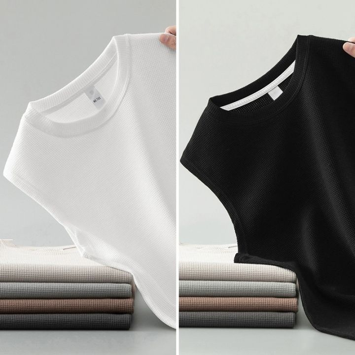 Waffle Muscle Tee Sando for Men Plain Sleeveless Tank Top | Lazada PH