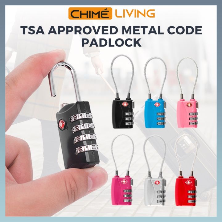 TSA Luggage Metal Lock PIN 4 Digit Combination Padlock For Travel ...