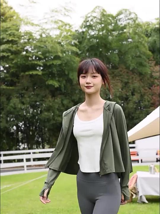 ชุดกันแดดกระต่ายญี่ปุ่นชุดกลางแจ้งผ้าไหมน้ำแข็งแบบใหม่ฤดูร้อนของผู้หญิงชุดออกกำลังกายชุดกันแดด ...