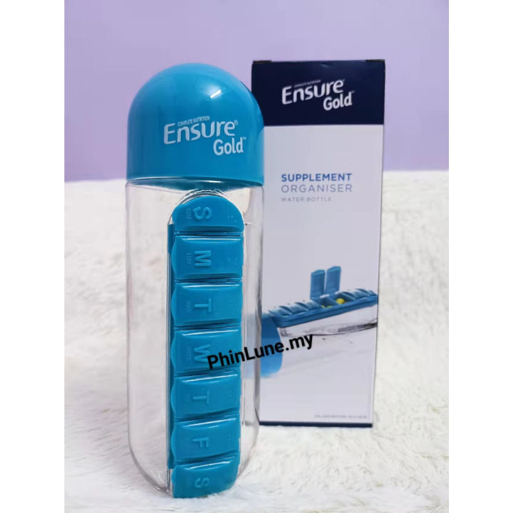 Ensure Gold 2 in 1 Supplement Organizer Water Bottle 600ml | Lazada