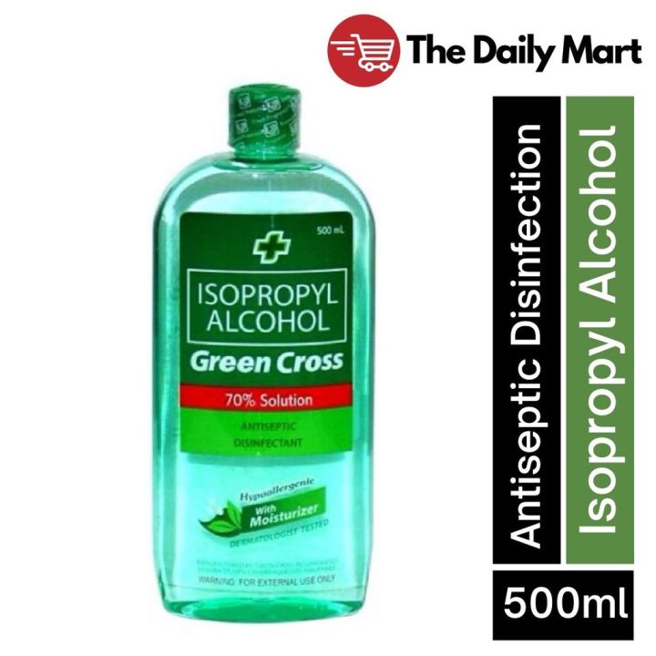 GreenCross ISOPROPYL ALCOHOL Antiseptic DISINFECTANT Liquid - 500ml ...