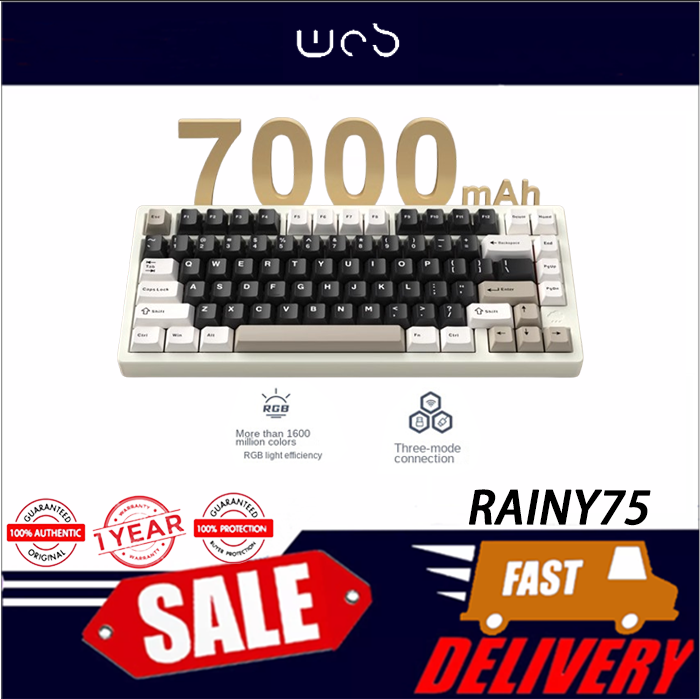 Wob Rainy75 Keyboard Tri Mode Customized Mechanical Keyboard Wireless ...