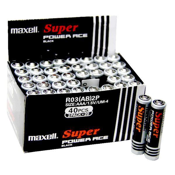 Hộp 40 Viên Pin AAA (3A) Maxell Super và vỉ 4 viên Pin nhỏ AAA (3A ...