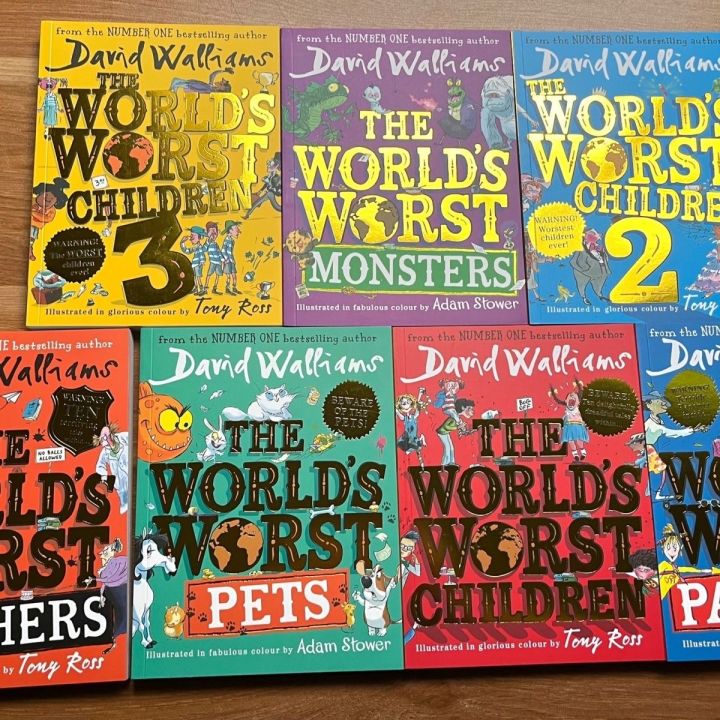 7 Books/set David Williams Color Edition of The World'S Worst Children ...