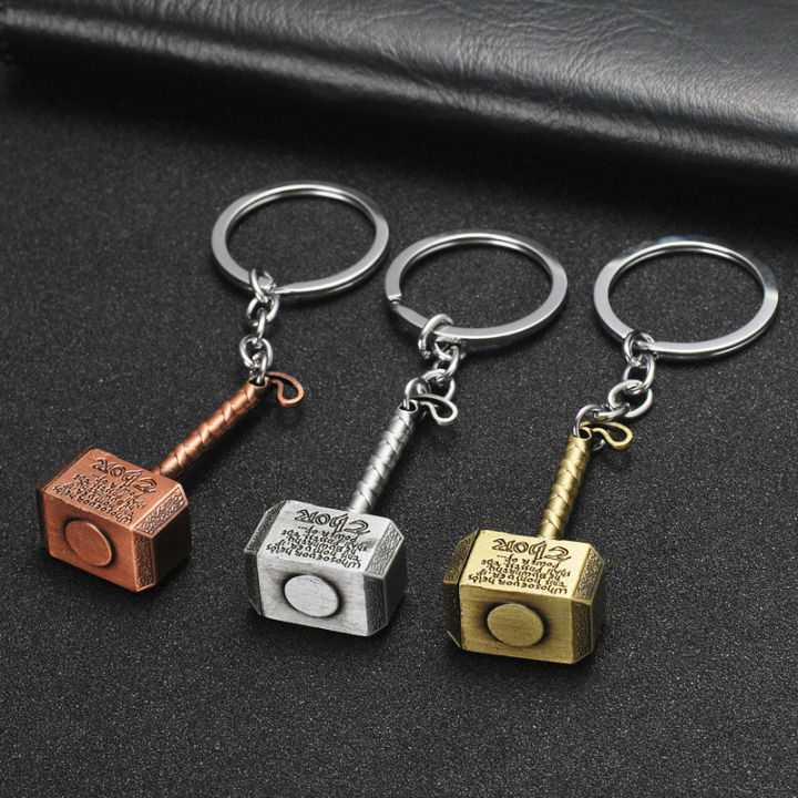 Marvel The Avengers Thor Hammer Keychain Alloy Hammer Key ring Thor ...